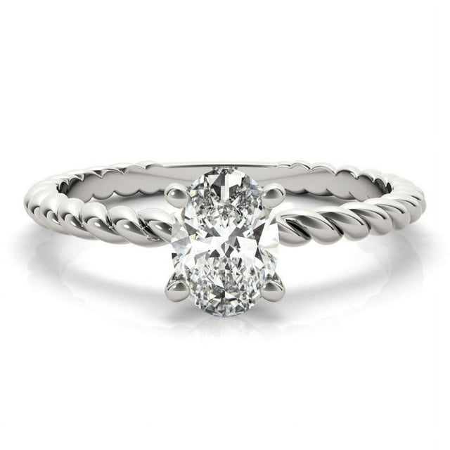 Dash Jewel Promise Wedding Ring for Women's - Oval Cut 2 Ct Lab Created Diamond Anniversary Ring ...