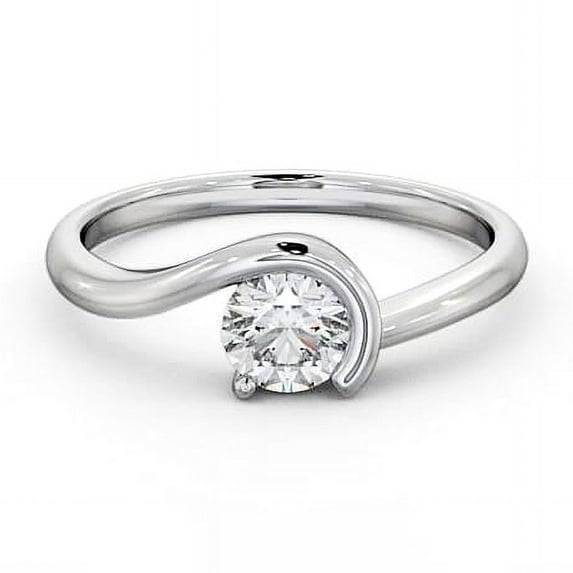 Dash Jewel Round-Cut 1.1 Ct Lab-Created Diamond Swirl Solitaire ...