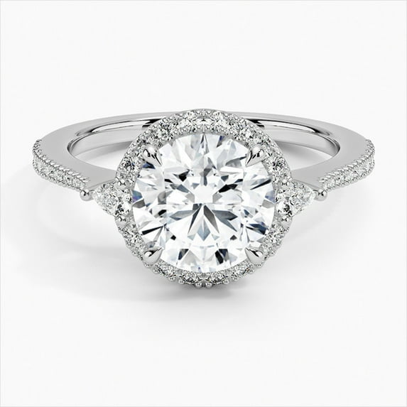 Dash Jewel Round Cut 2 Ct Lab Created Diamond Wedding Anniversary Ring ...