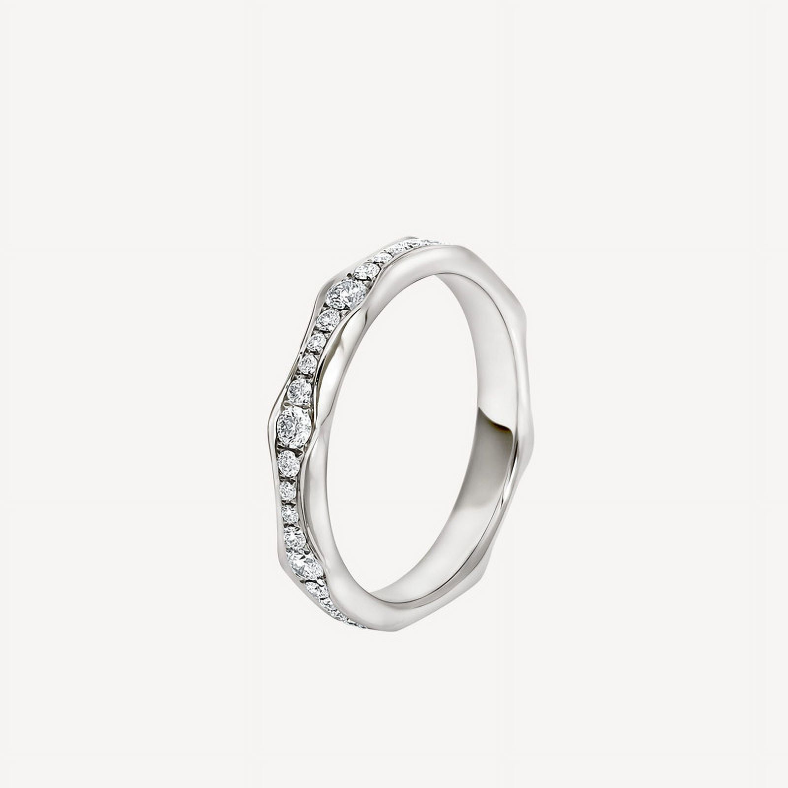 Dash Jewel Silver 14K White Gold Over Ring - Brilliant 1.55 Ct Round ...