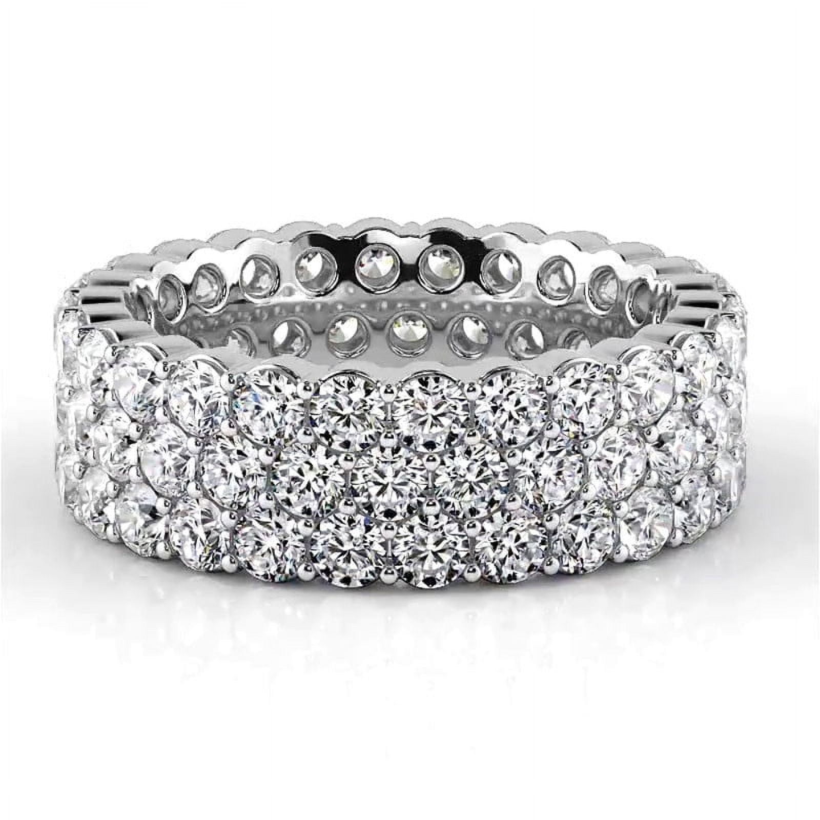 Dash Jewel Silver 14K White Gold Plated Diamond Ring - 2.3 Ct Round ...