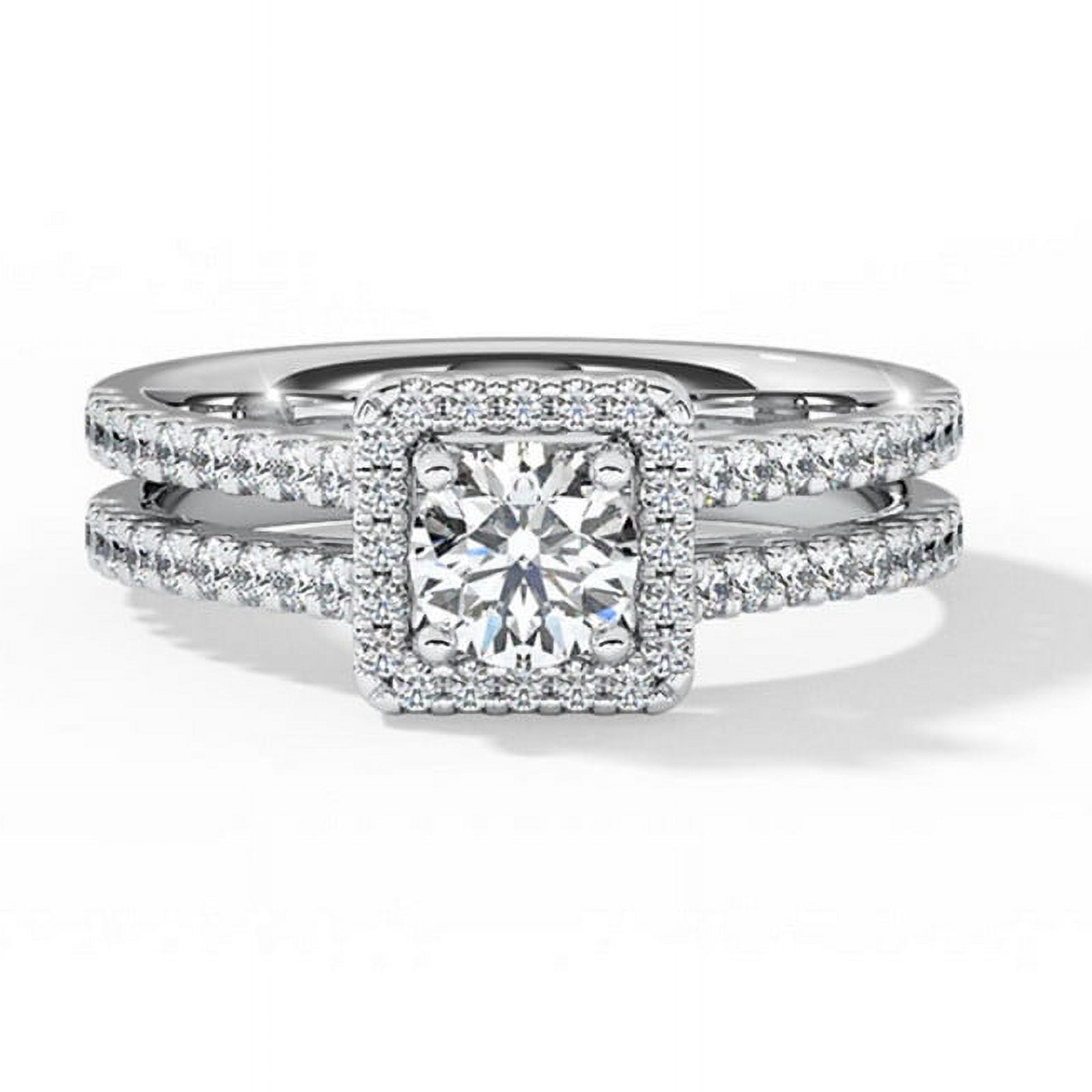 Dash Jewel Silver 14K White Gold Plated Diamond Ring - 2 Ct VVS1/D ...