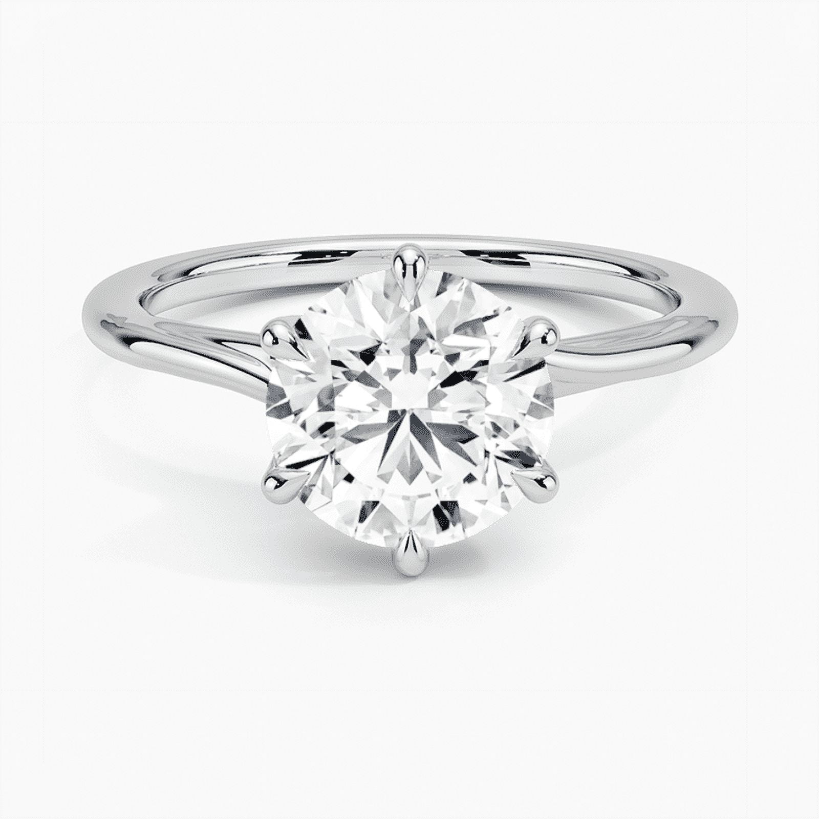 Dash Jewel Silver 14K White Gold Plated Ring - 1.15 Ct Round Brilliant ...