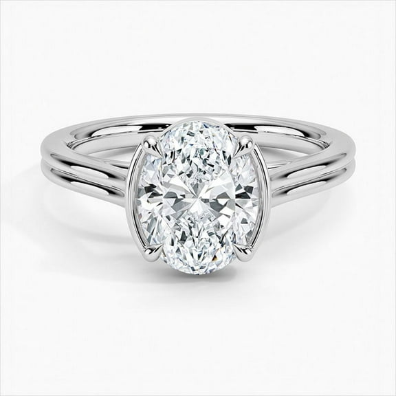 Dash Jewel Silver 14k White Gold Over Ring for Her - Radiant Cut ...