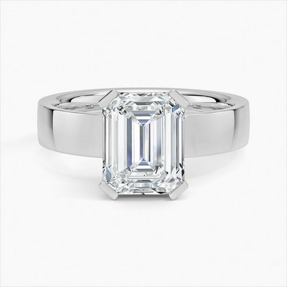 Dash Jewel Silver 14k White Gold Over Ring for Her - Radiant Cut ...