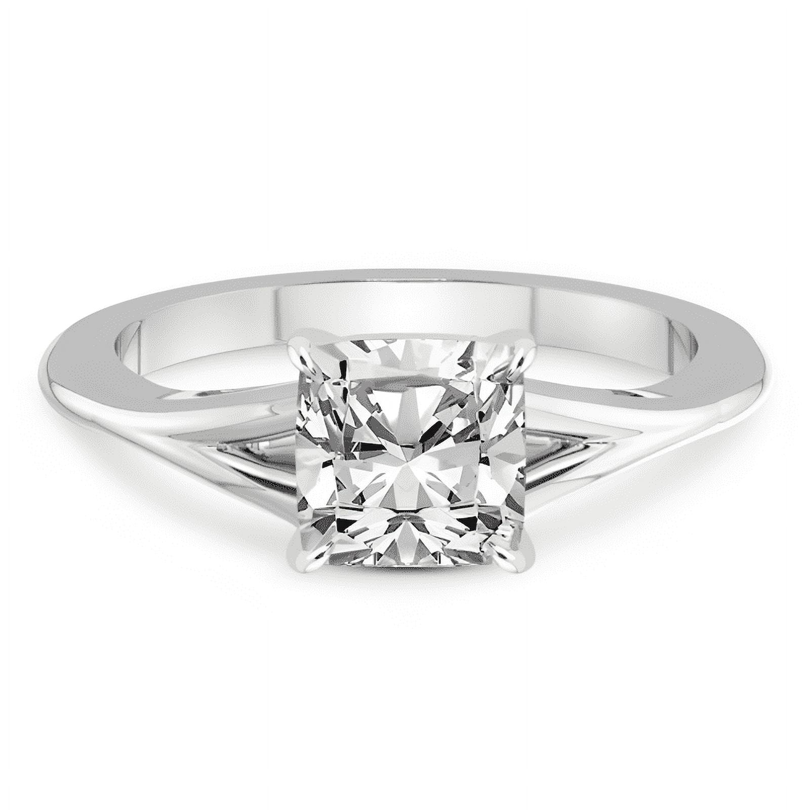 Dash Jewel Split Shank 14K White Gold Plated Diamond Wedding Ring - 2.1 ...