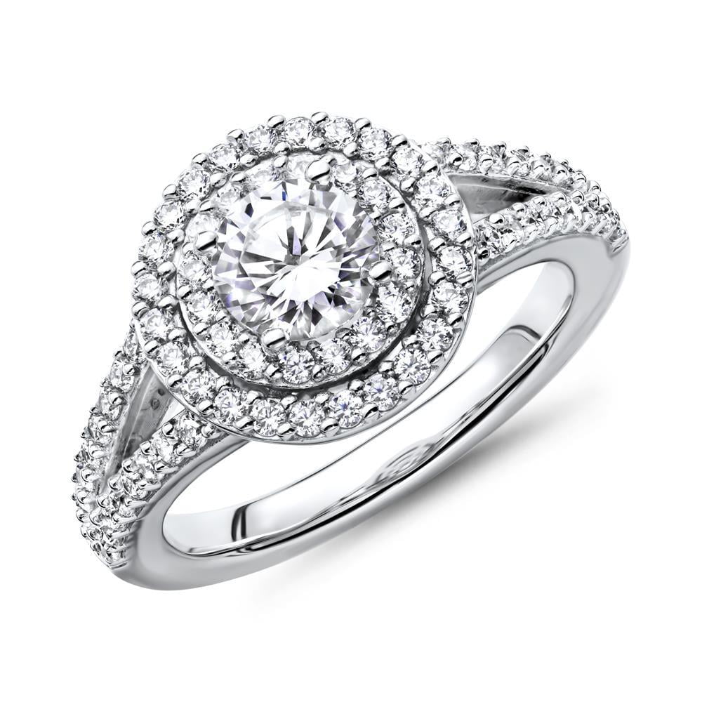 Dash Jewel Stunning 1.6 Ct Round Cut Diamond Engagement Ring - 14K ...