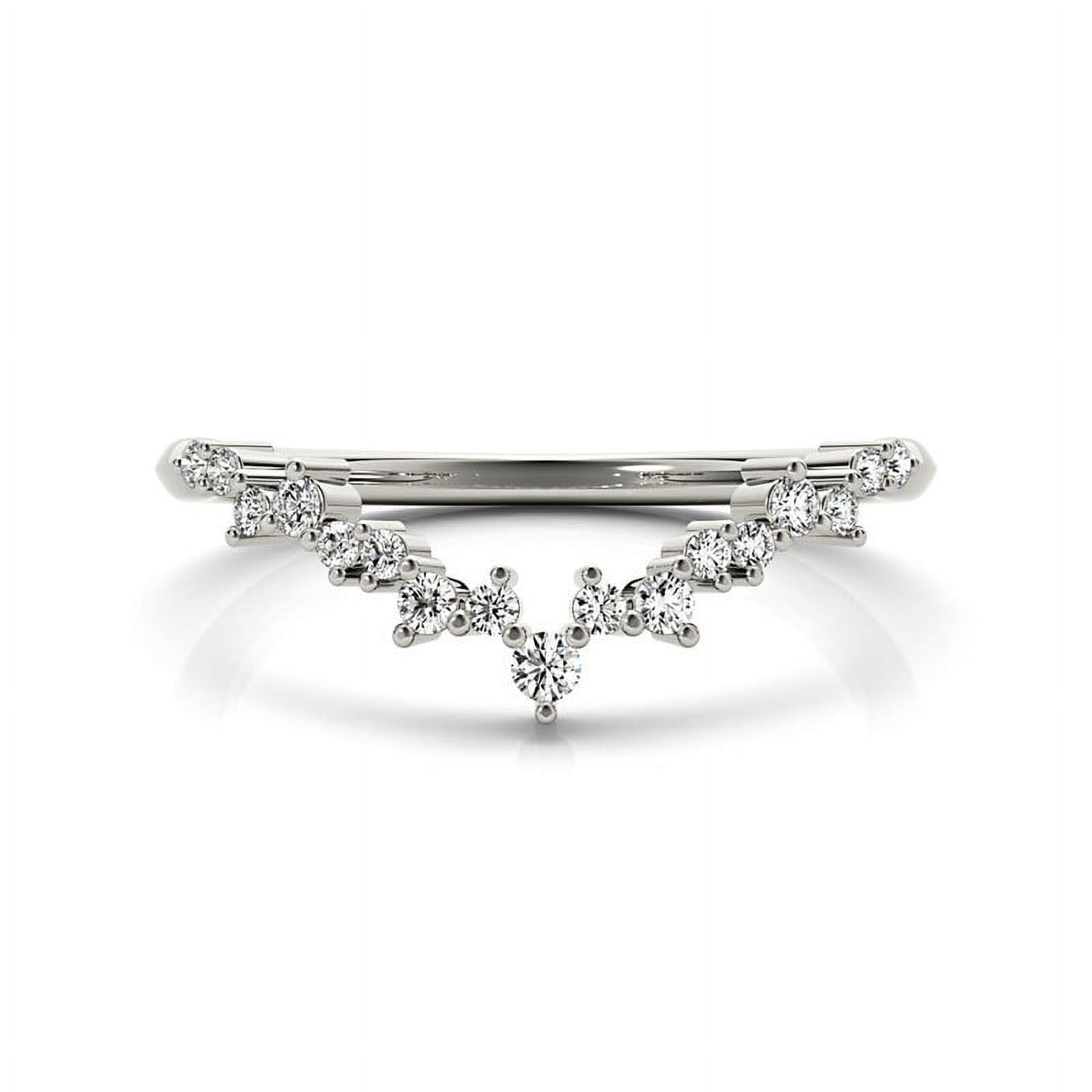 Dash Jewel Wedding 14K White Gold Plated Bow Rings - 0.5 Ct Brilliant ...