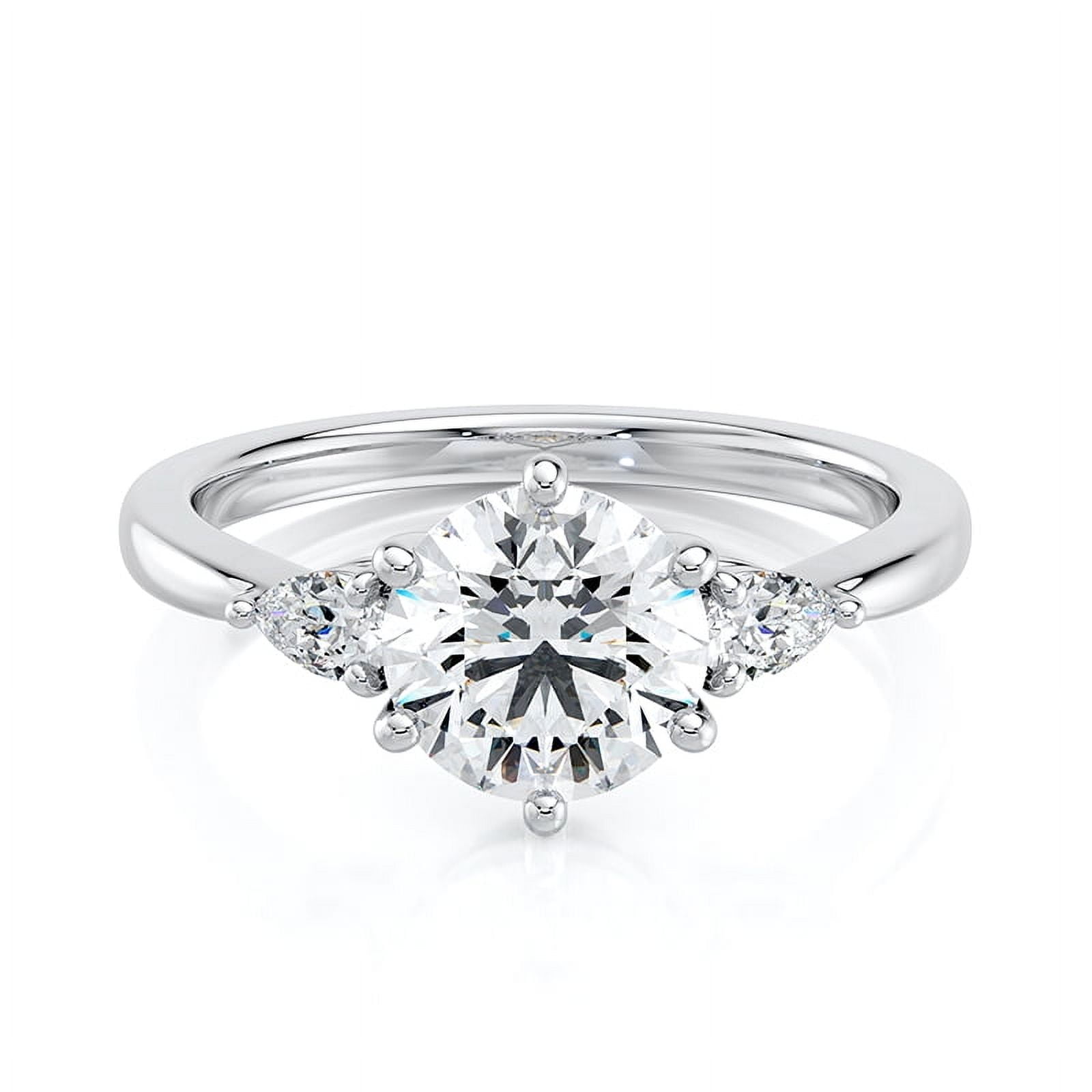 Dash Jewel Wedding Diamond Ring - White Gold Plated 14K Diamond Ring ...