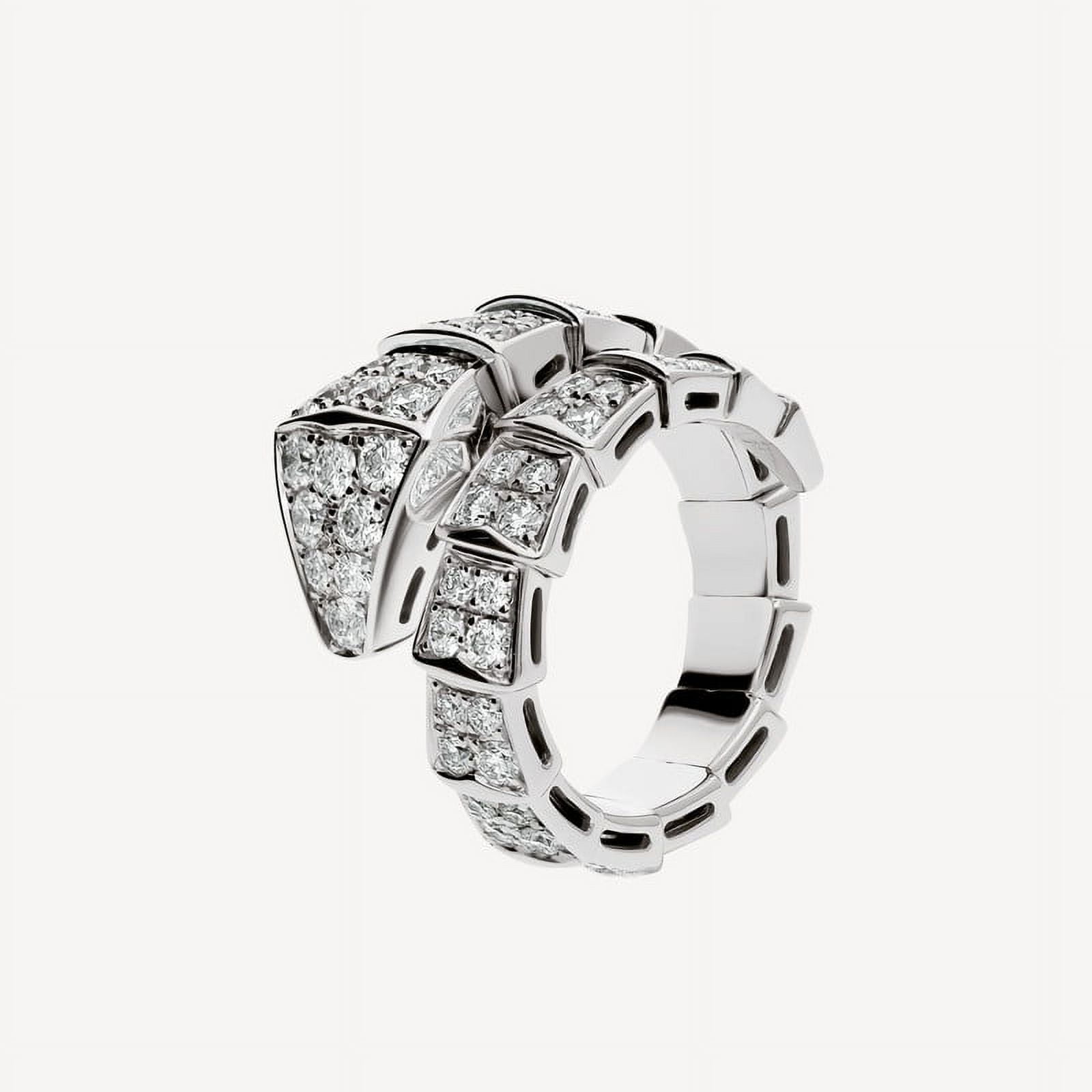 Dash Jewel White Gold Over 14k Silver Diamond Rings for Her - Round Cut ...