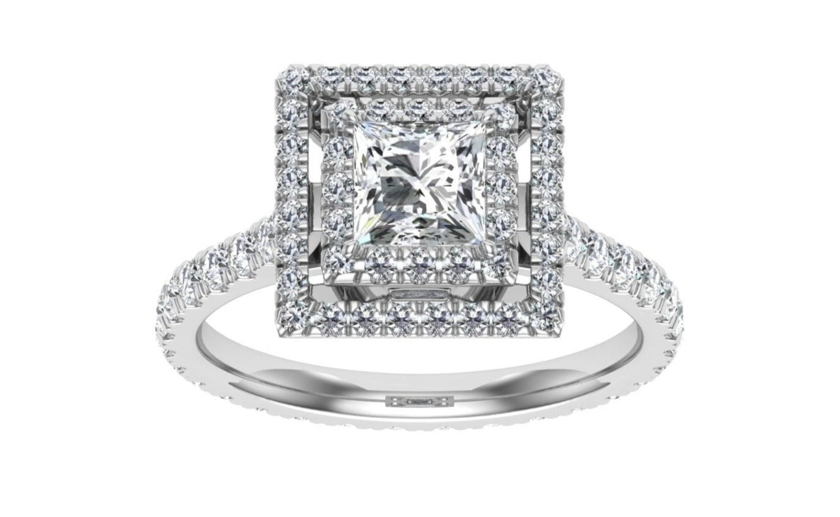 Dash Jewel Women's Princess Cut Engagement Ring - 1.5 Ct Lab-Created ...