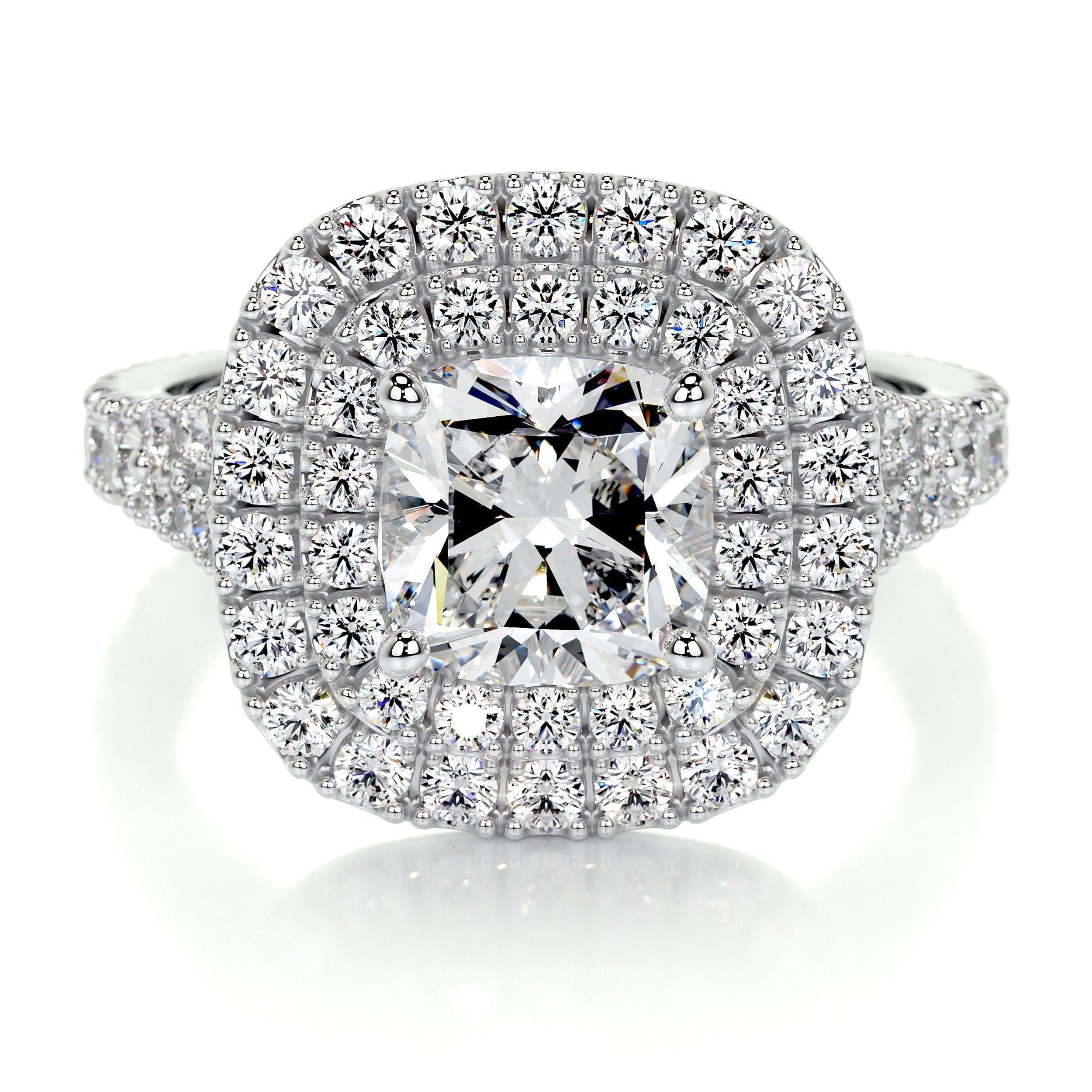 Dash Jewelry 1.7 Ct Oval Cut Moissanite Double Halo Wedding Rings ...