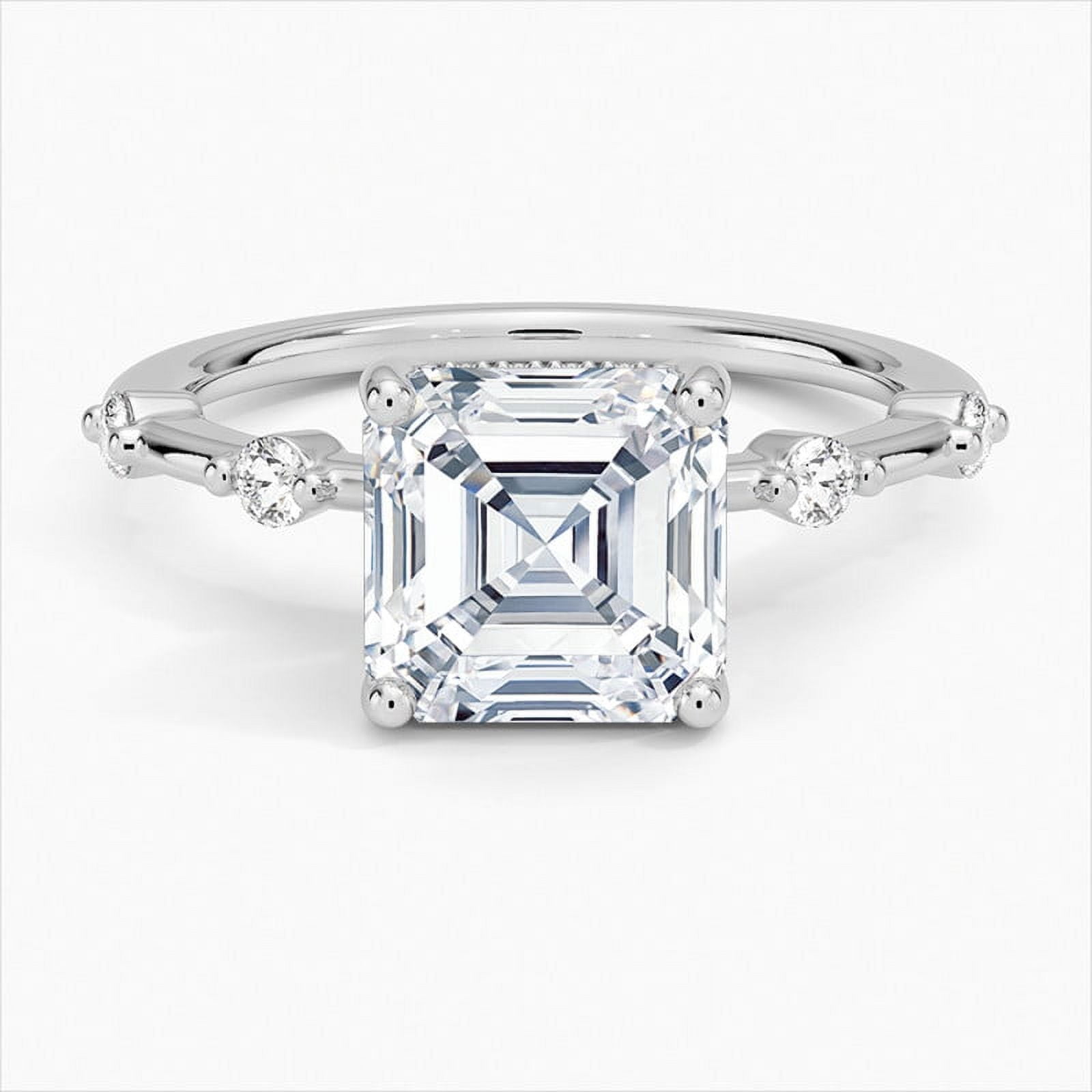 Dash Jewelry 1.8 Ct Moissanite Asscher Cut Engagement Ring - Stamped ...