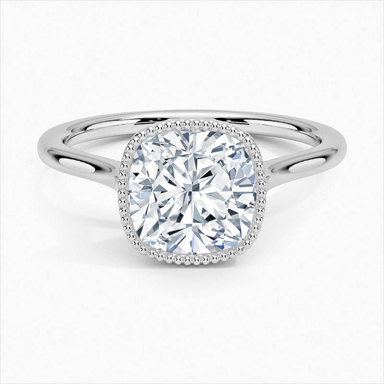 Dash Jewelry 14K White Gold Plated Ring - Cushion Cut Excellent 1.9 Ct ...