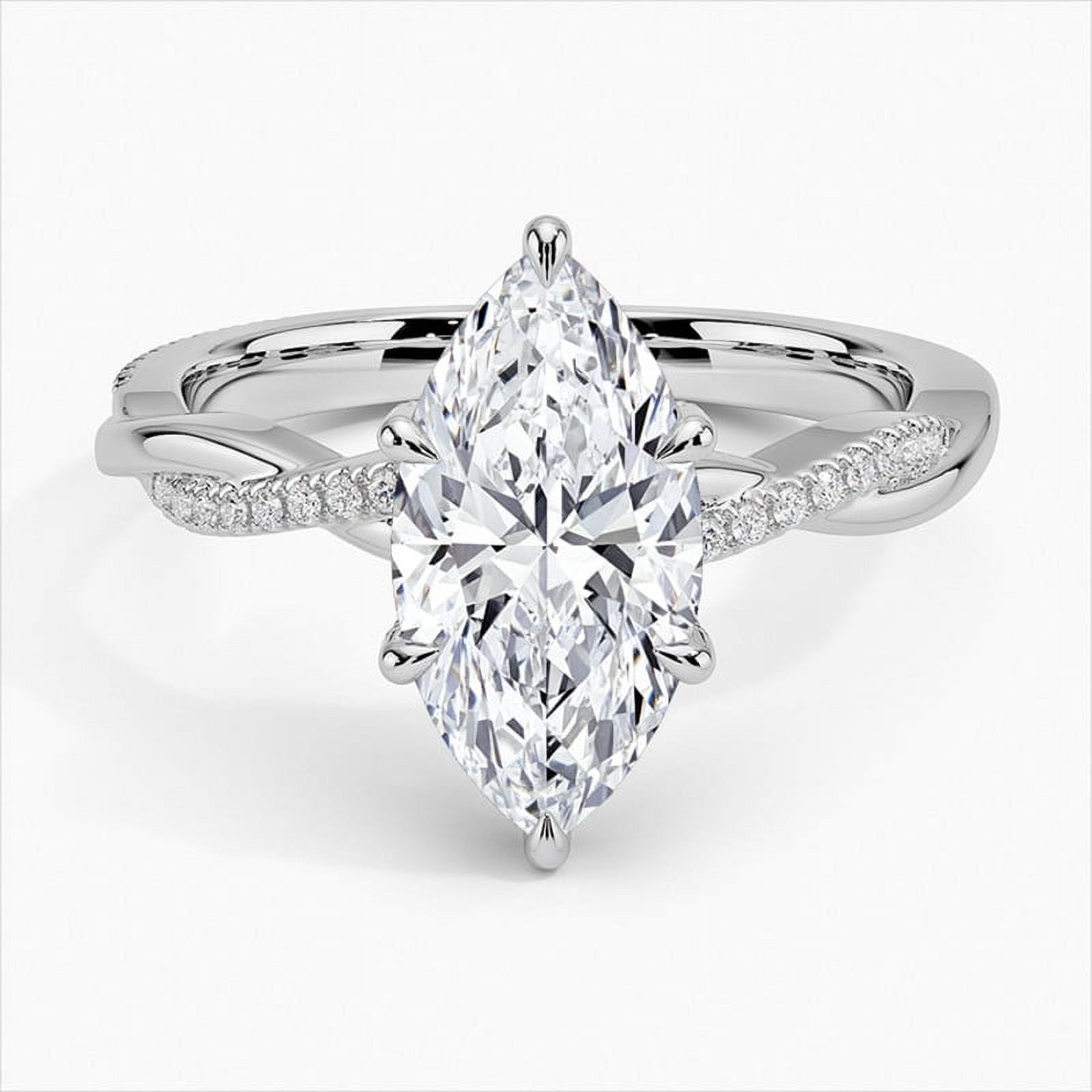 Dash Jewelry 14K White Gold Plated Wedding Ring - Sterling Silver Ring ...