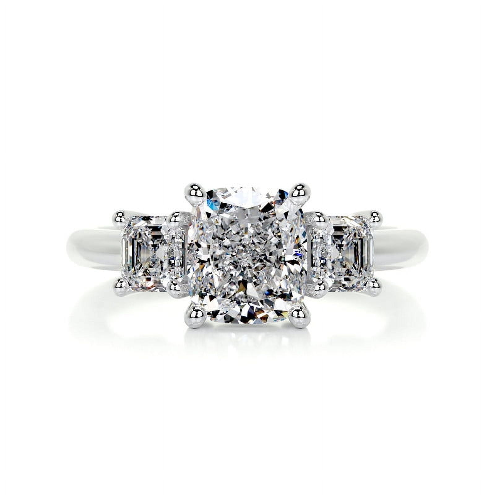 Dash Jewelry 2.1 Ct Marquise Cut Moissanite Engagement Ring - Prong Set Moissanite in 14K White ...