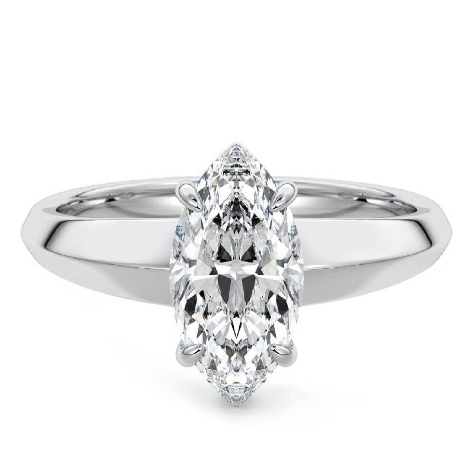 Dash Jewelry 2.3 Ct Marquise Cut Moissanite Ring for Women's - 14K ...
