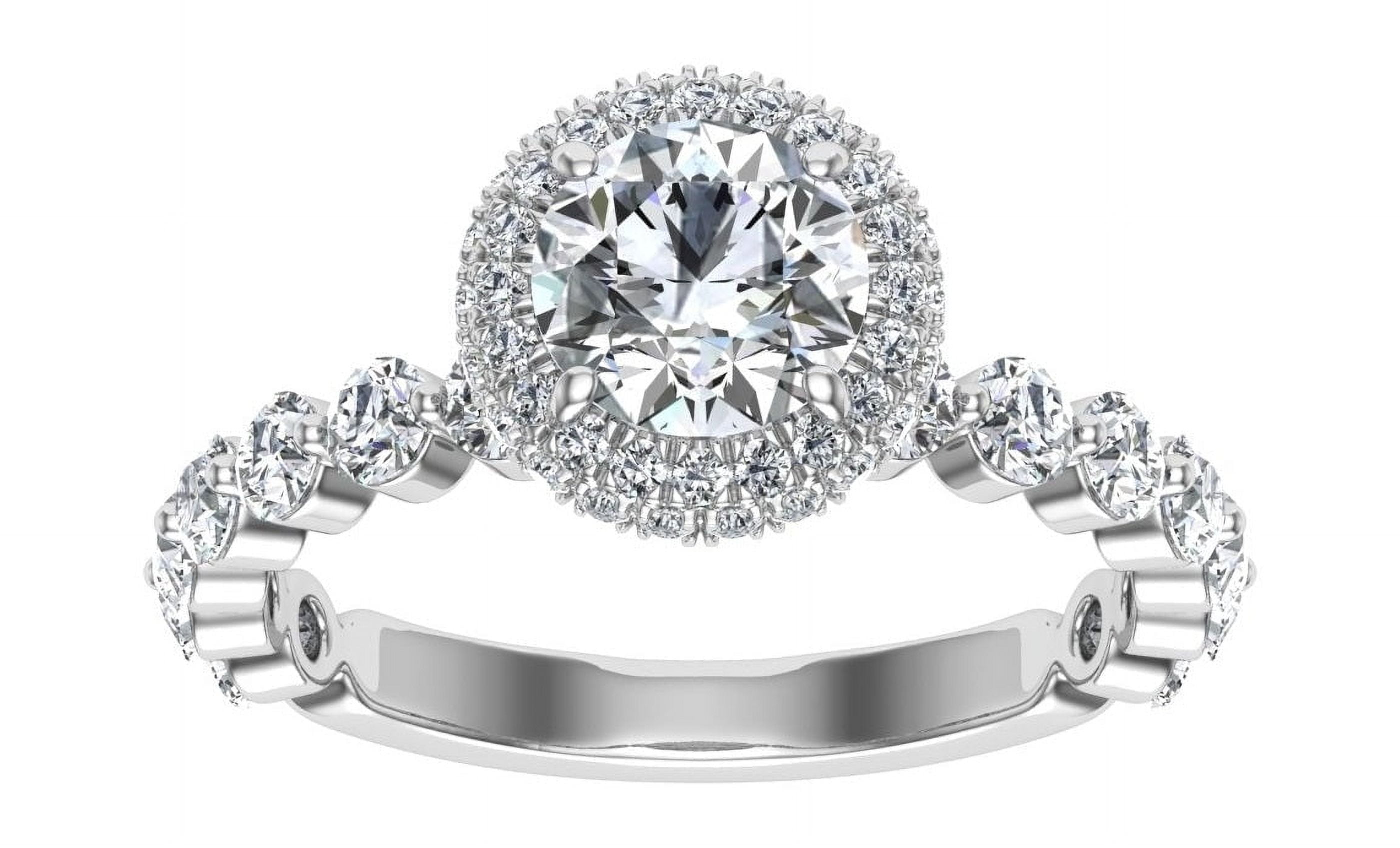 Dash Jewelry 2 Ct Round Cut Brilliant Moissanite Ring for Women - 14K ...