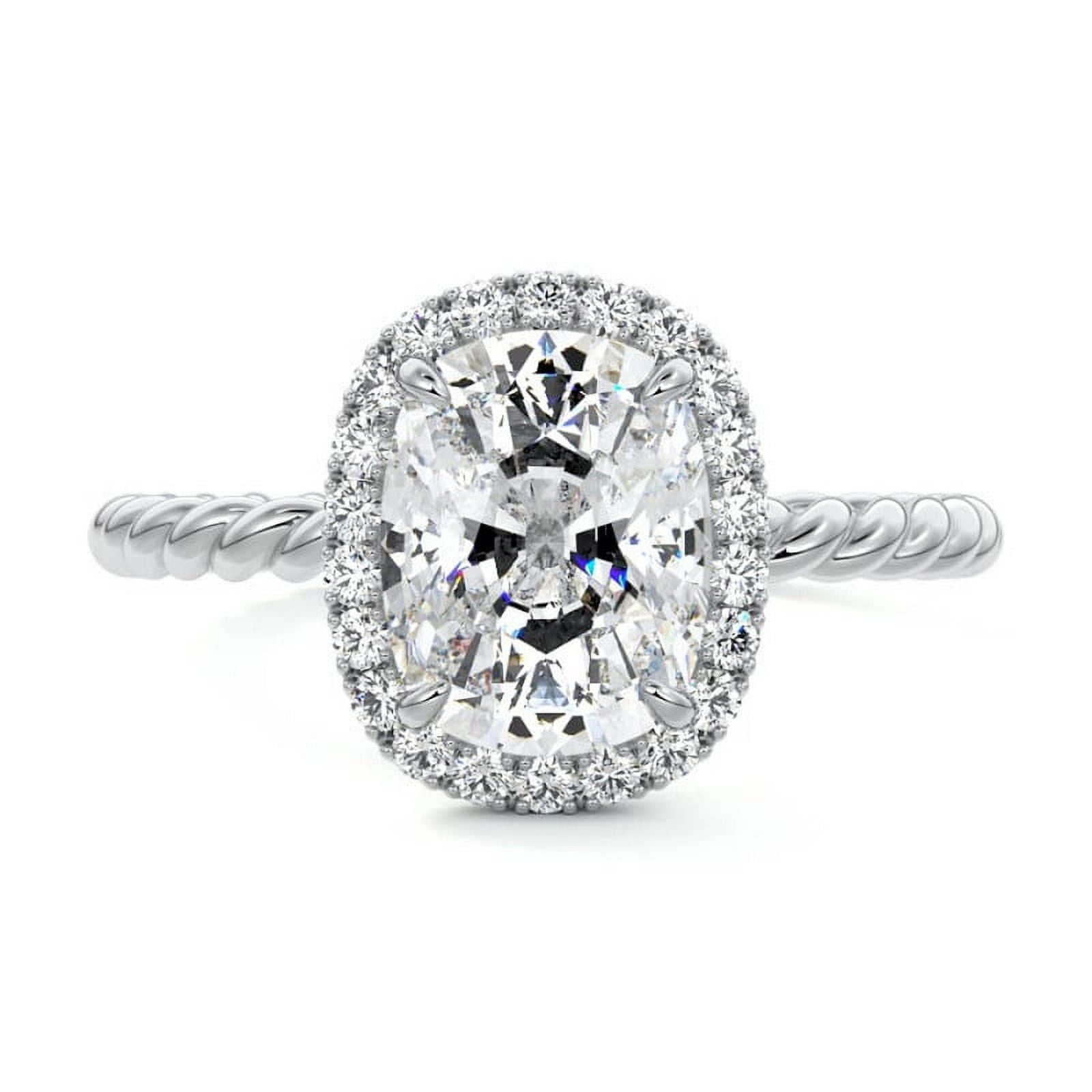 Dash Jewelry Cushion Cut 2 Ct Moissanite Wedding Anniversary Ring - 14k ...