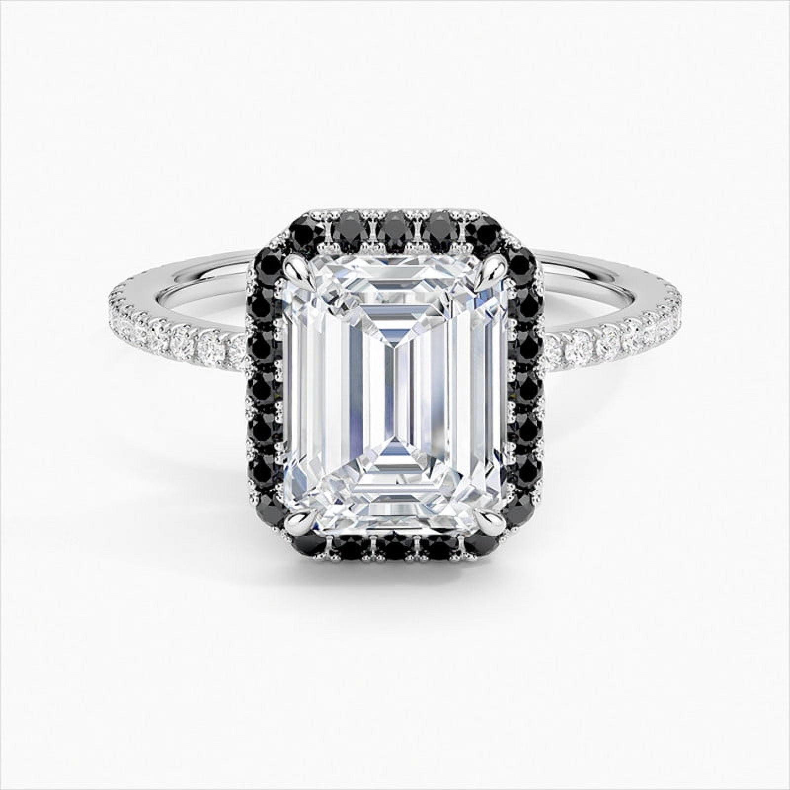 Dash Jewelry Emerald Cut Excellent 2.42 Ct Moissanite Ring For Women's ...