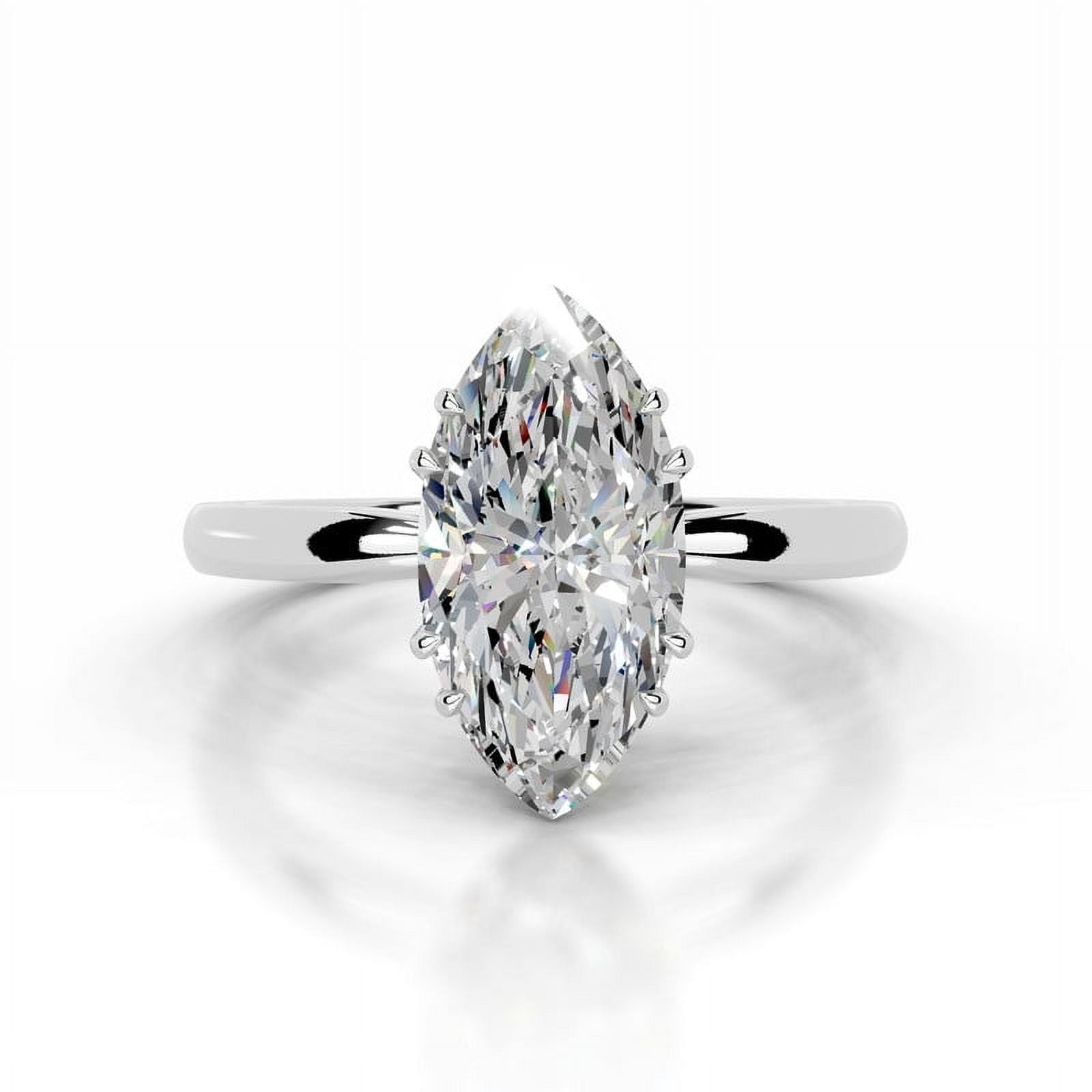 Dash Jewelry Gorgeous Marquise Cut Five Stone Two Eternity Moissanite ...