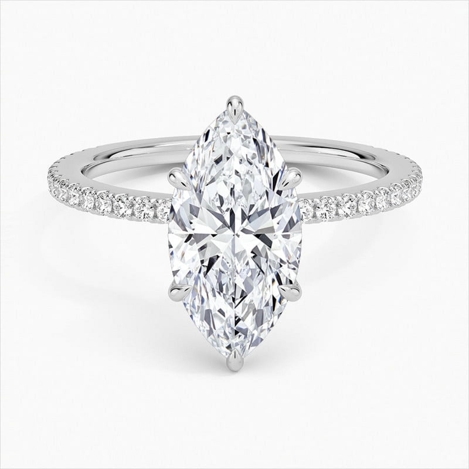 Dash Jewelry Marquise Cut 2 Ct Moissanite Anniversary Ring - Stamped ...