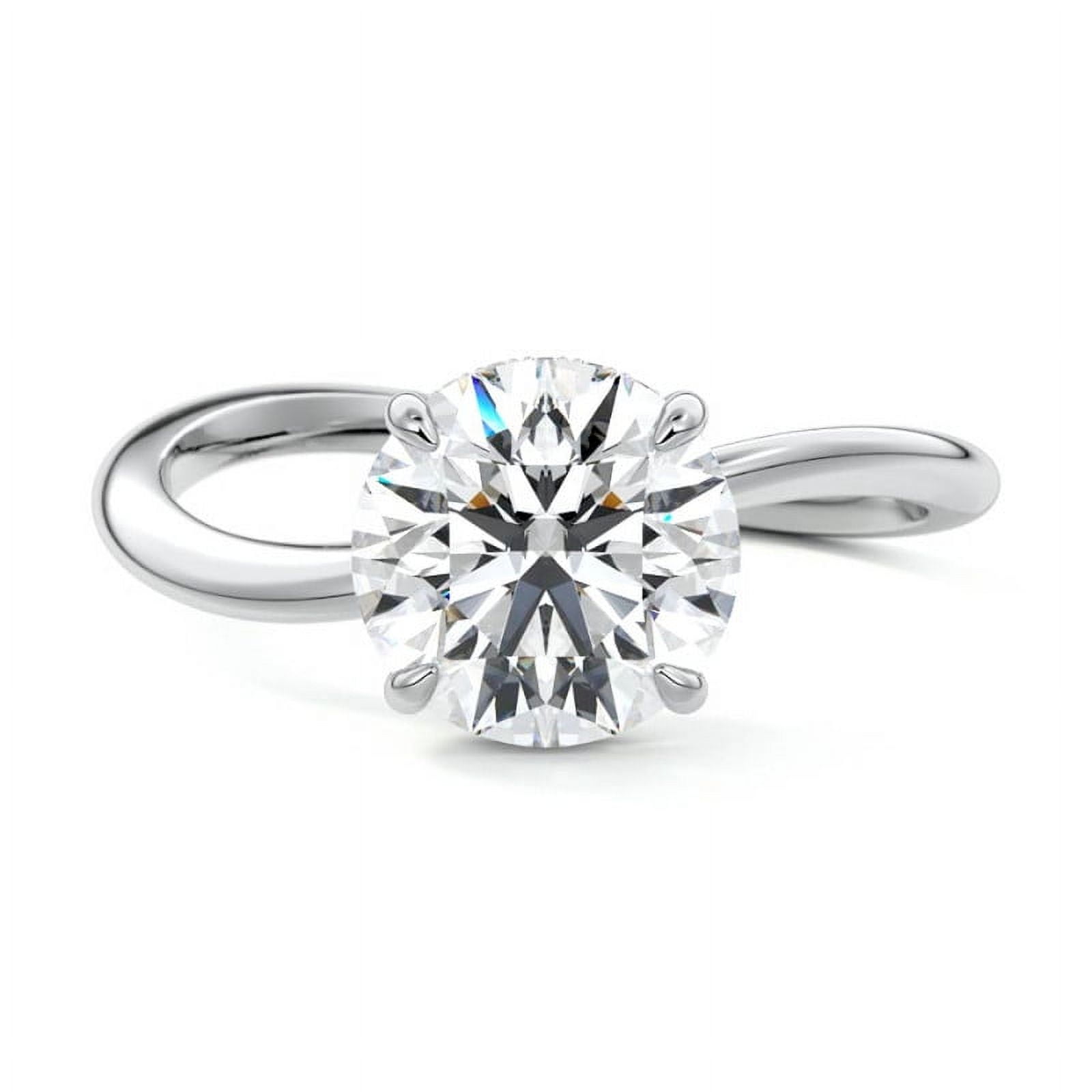 Dash Jewelry Round Brilliant Cut 1.5 Ct Moissanite Engagement Ring ...