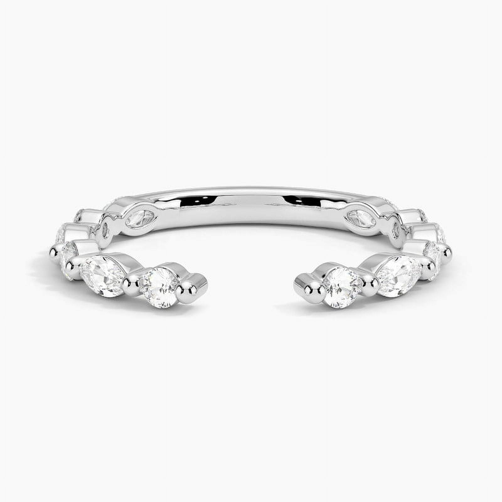 Dash Jewelry Silver 14K White Gold Plated Ring - Round Cut Brilliant 2. ...