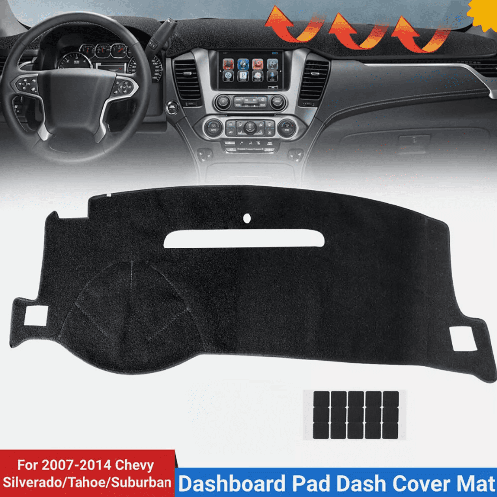 Dash Mat Cover for 2007-2014 Chevy Silverado Tahoe Suburban | Non-Slip ...
