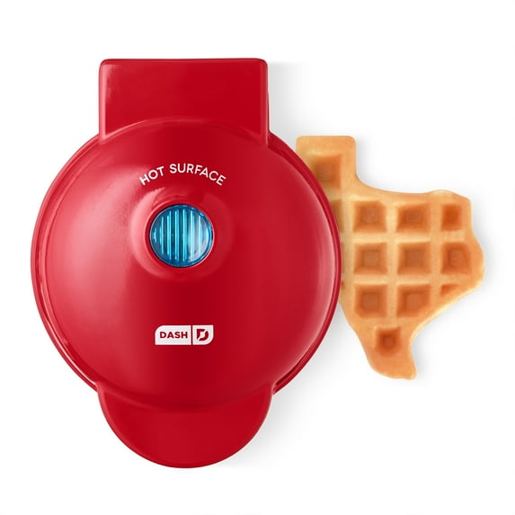 "Dash Mini Lonestar Waffle Maker, 4"" Nonstick, Compact Design, Texas ...
