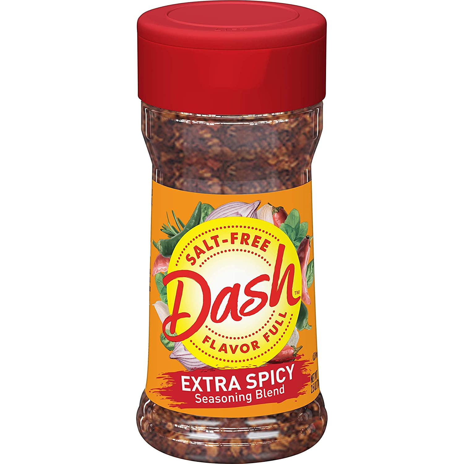 Dash Salt-Free Extra Spicy Seasoning Blend, 2.5 oz. Bottles (Pack of 12 ...