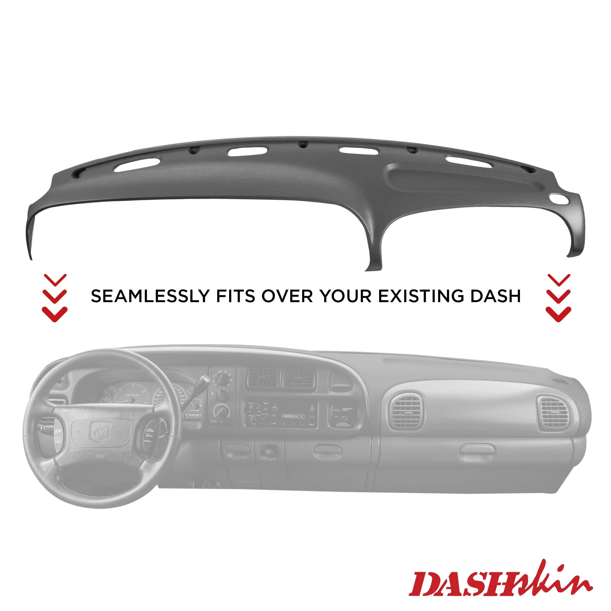 DashSkin Molded Dash Cover for 98-01 Dodge Ram in Agate Grey (USA Made ...