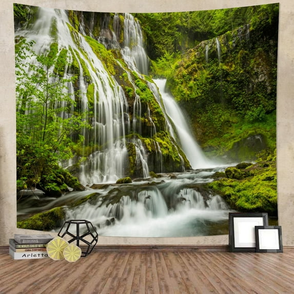 Dashan Landscape Tapestry Wall Hanging,Waterfall Mountain Scenery ...
