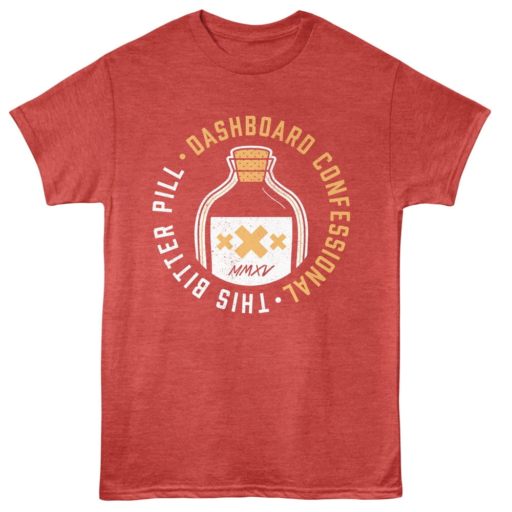 Dashboard Confessional This Bitter Pill Men's T Shirt (RedHeather ...