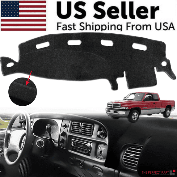 Dashboard Mat Dash Cover Carpet For 1998-2001 Dodge Ram 1500 2500 3500 ...