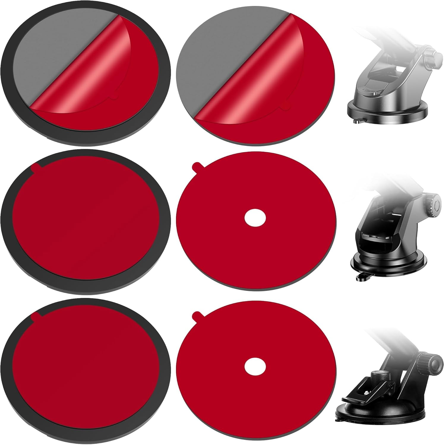 Dashboard Pad Mounting Disk for Suction Cup,with 3Pcs Double-Sided ...