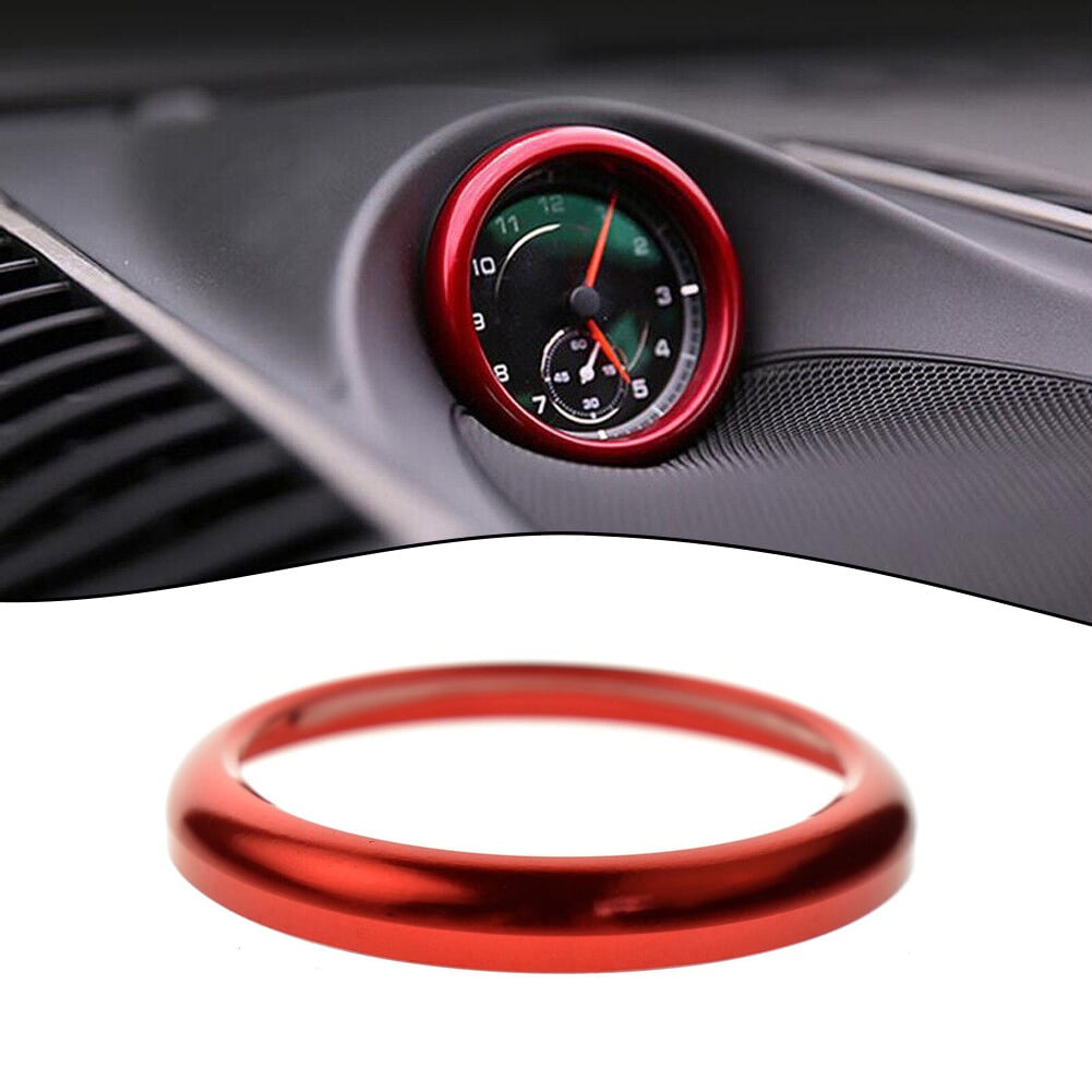 Dashboard Red Center Clock Cover Trim Ring For Cayenee For Macan For ...
