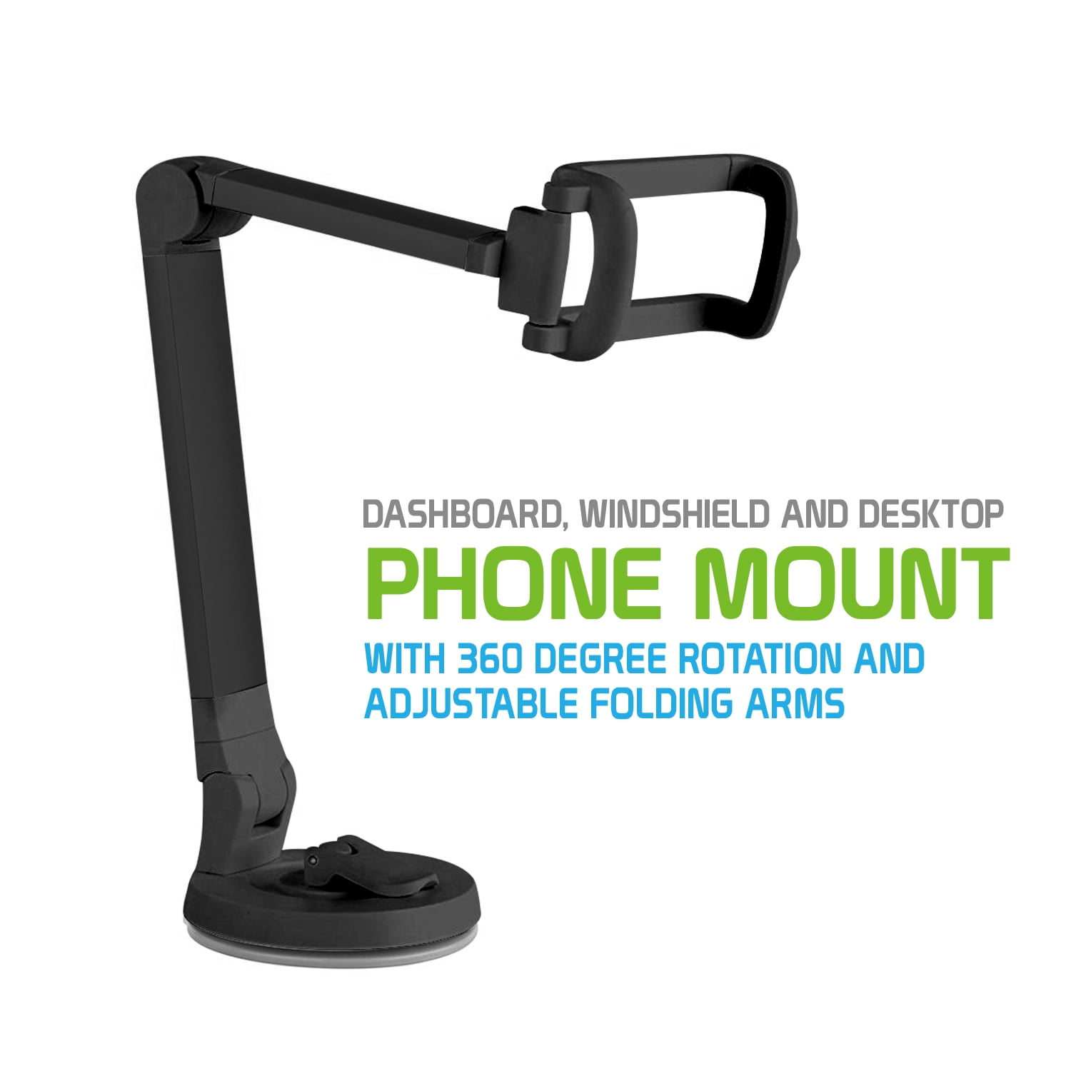 Dashboard, Windshield and Desktop Phone Mount with 360 Degree Rotation ...