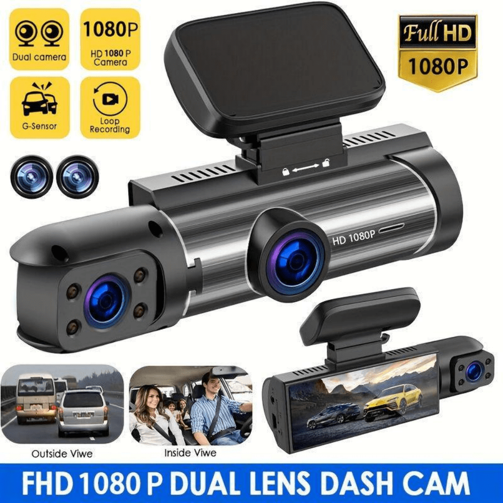 Dashcam Front and Inside Car Camera Cam for Cars Driving Recorder with ...