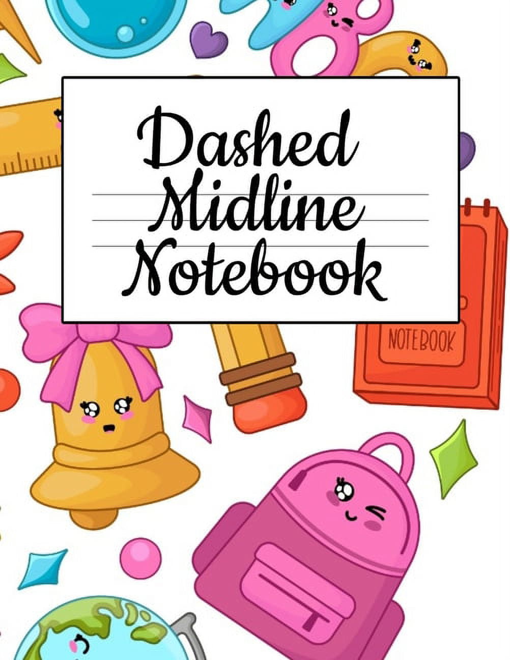 Dashed Midline Notebook: Composition Paper For Alphabet Writing - ABC ...