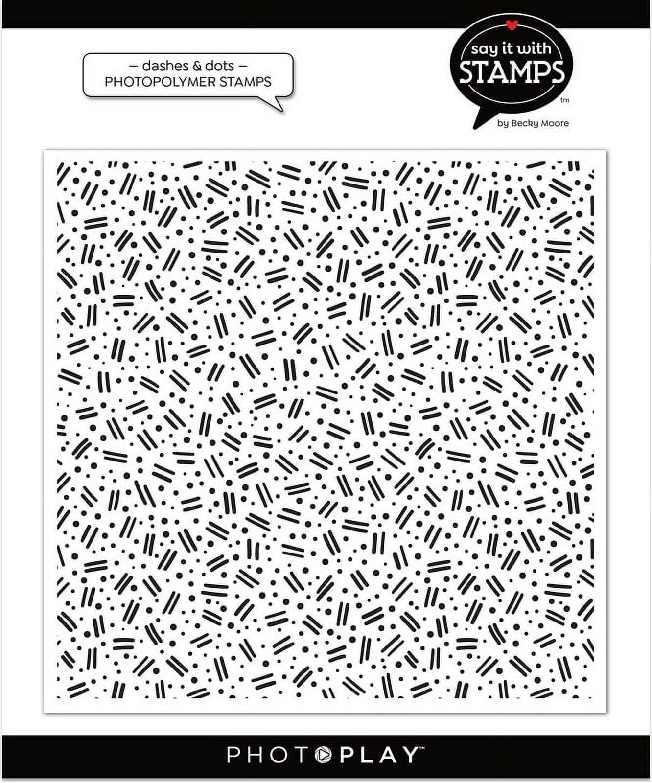 PhotoPlay Say It With Stamps Die Set-Dashes & Dots Background - Walmart.com