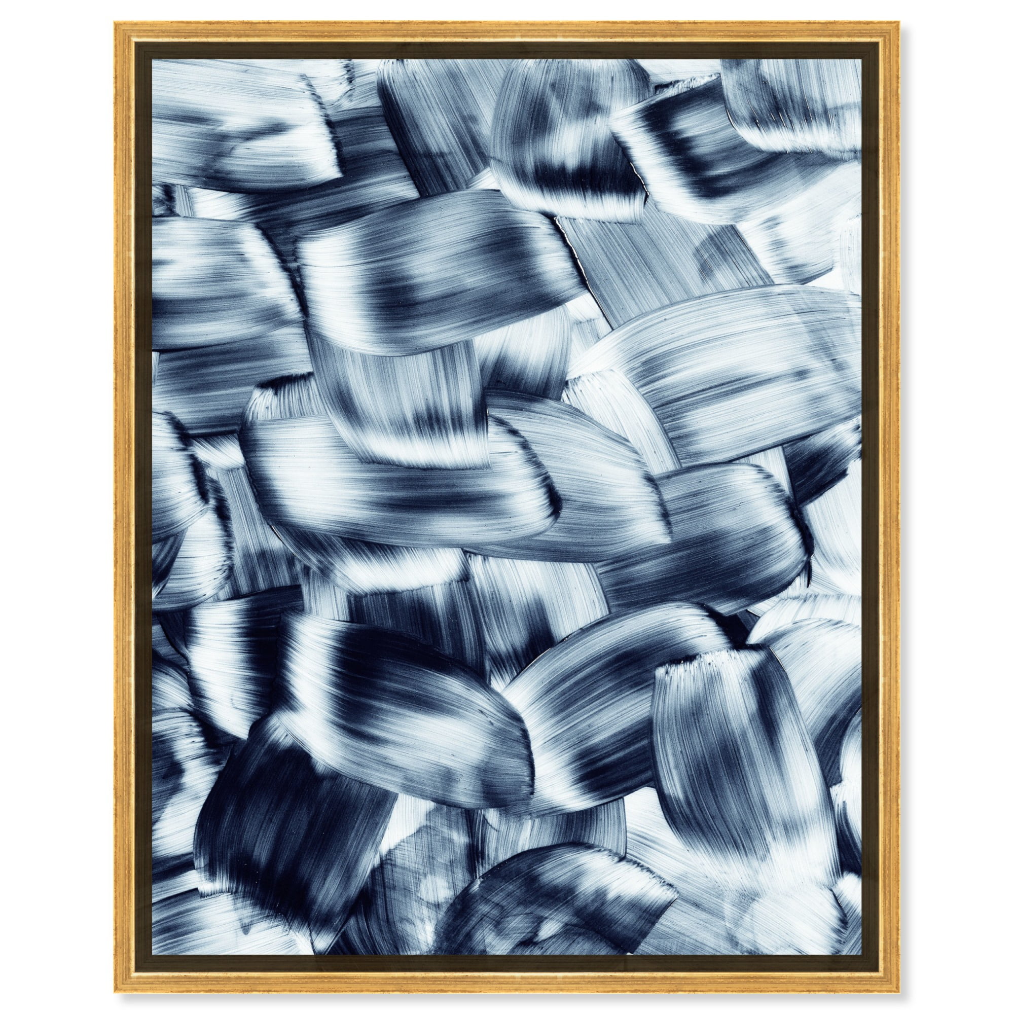 Dashes Due Canvas Modern Black And White Abstract Wall Art by Art ...