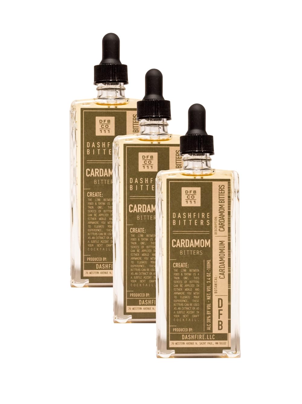 Dashfire Cardamom Cocktail Bitters 100ml Bottle | 3-Pack - Walmart.com