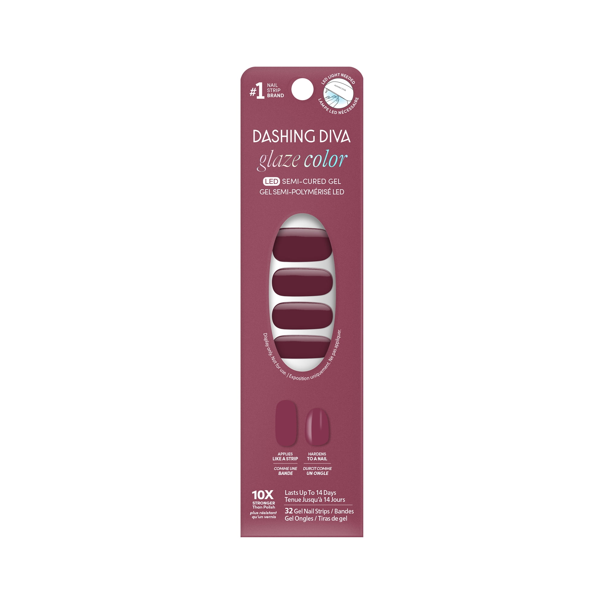 Dashing Diva GLAZE COLOR, Semi-Cured Gel Nail Polish Strips, Anko, 32 ...