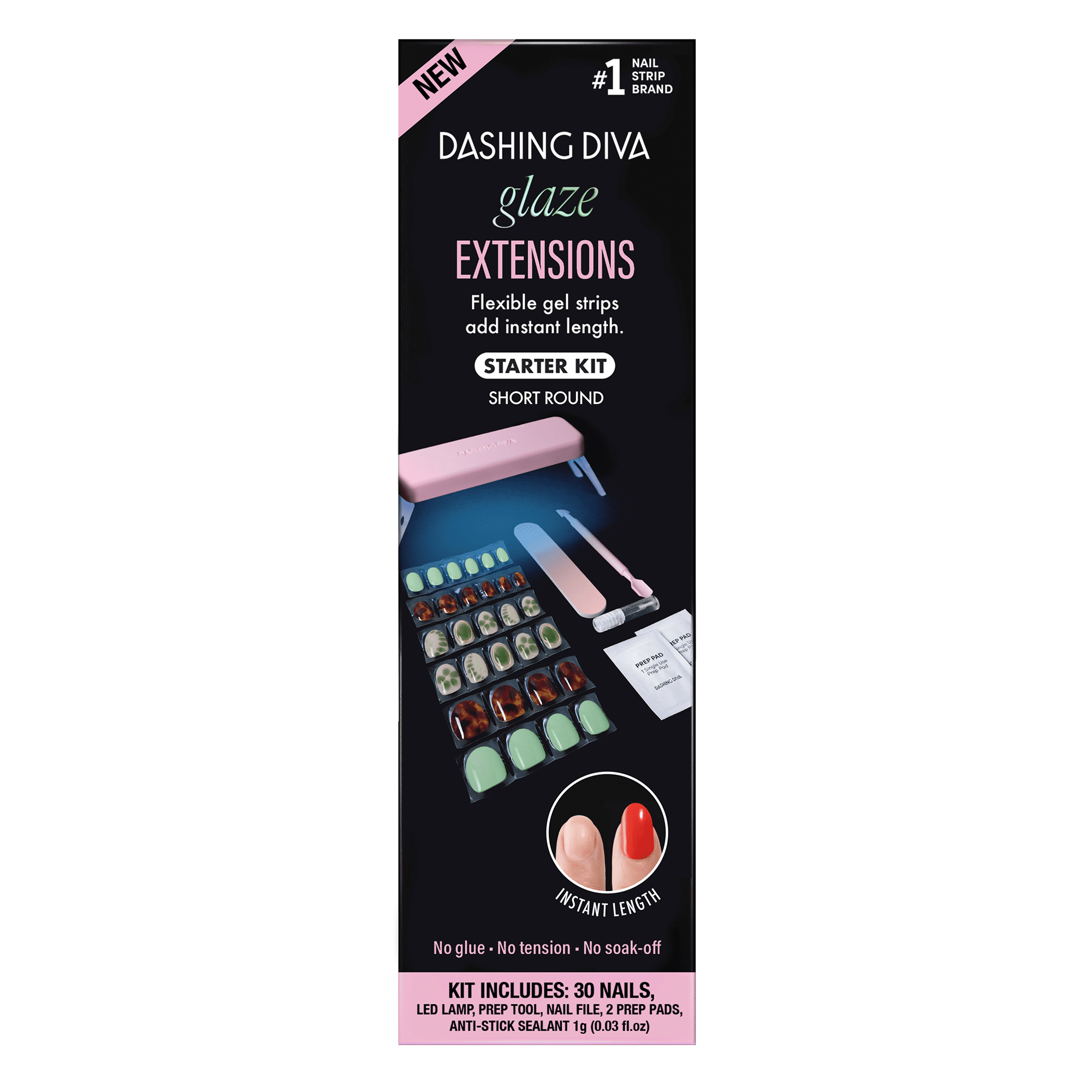 Dashing Diva GLAZE EXTENSIONS Starter Kit in Matcha My Energy, Short ...