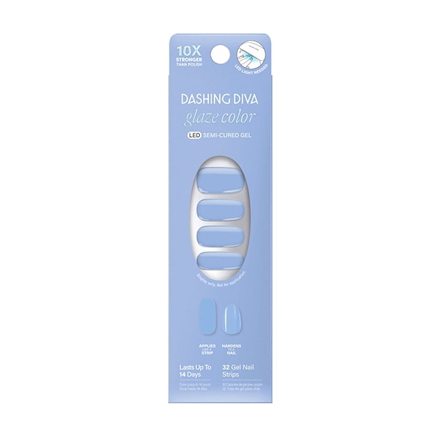 Dashing Diva Glaze Color Semi-Cured Gel Strips, Birdie, 32 Count ...