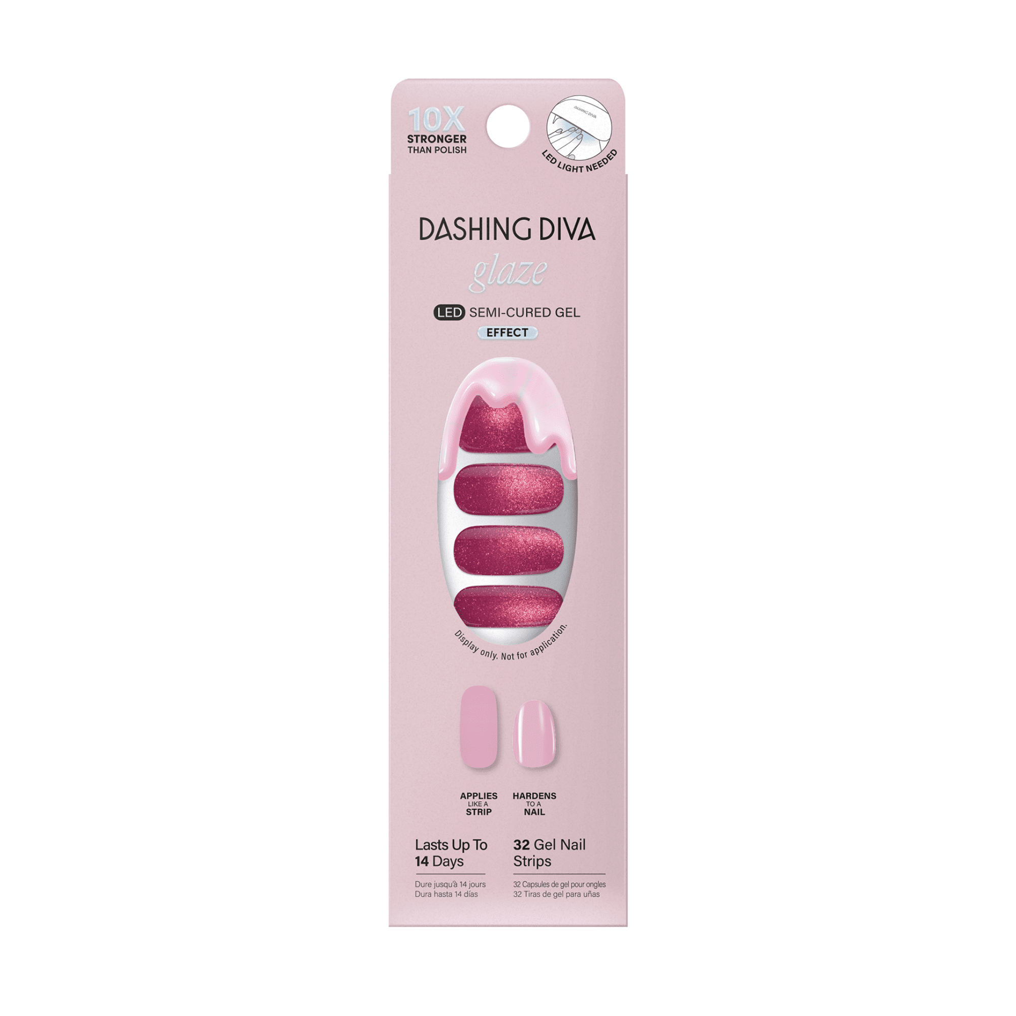 Dashing Diva Glaze Effects Semi-Cured Gel Strips, Rock Candy, 32 Count ...