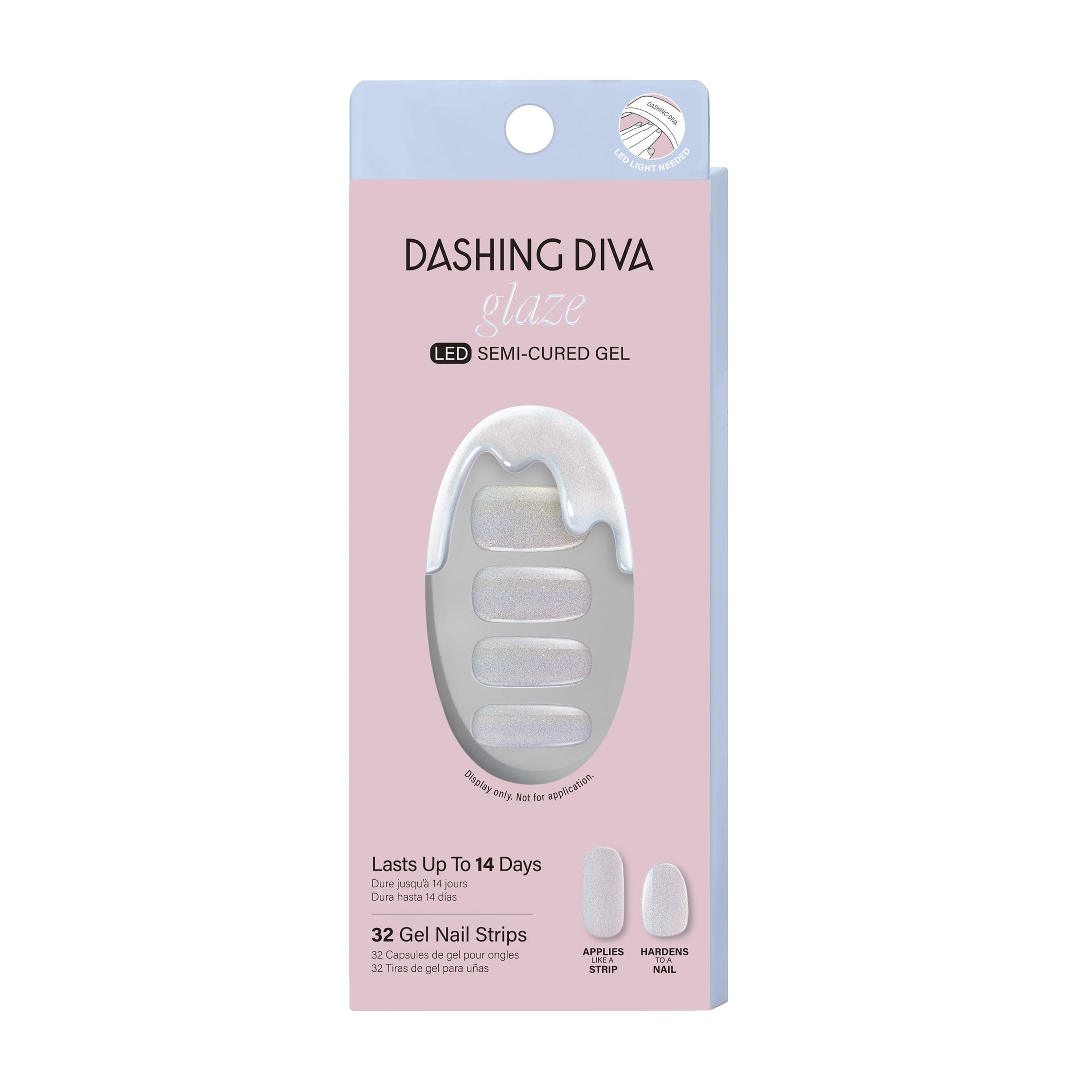 Dashing Diva Glaze LED Semi-Cured Gel Nail Strips, It's Electric, 32 ...