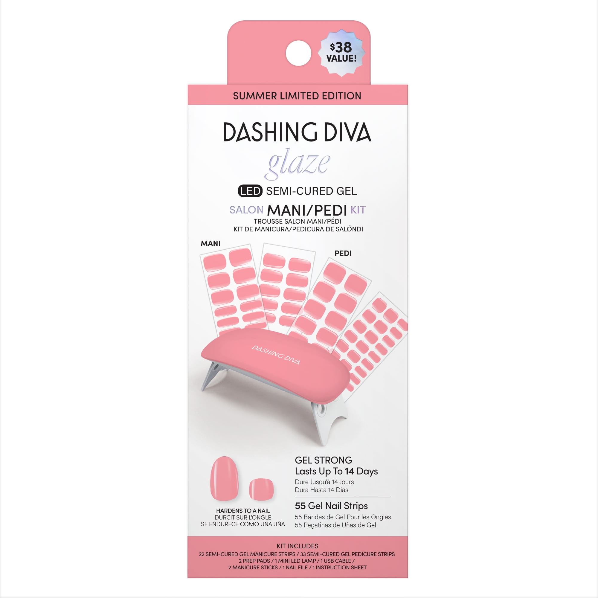 Customer reviews for Dashing Diva Glaze LED Semi-Cured Gel Salon Mani + Pedi Kit, Gel Nail ...