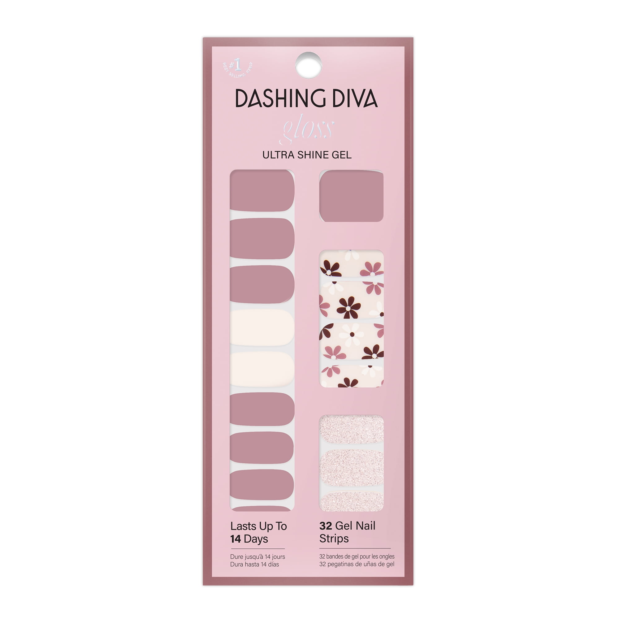 Dashing Diva Gloss Gel Nail Strips, Mocha For Two, 32 Count - Walmart.com